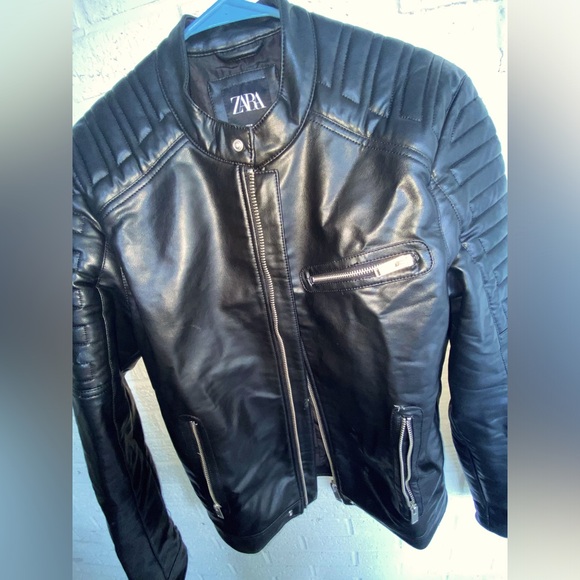 Zara | Jackets & Coats | Leather Jacket Zara M | Poshmark